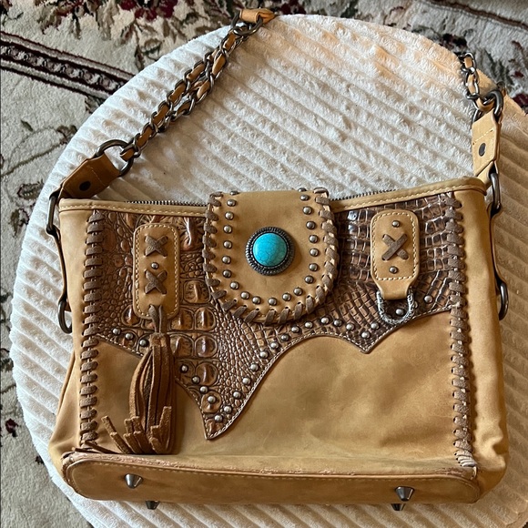 Trinity Ranch | Bags | Trinity Ranch Conceal Purse Chain Strap Leather ...